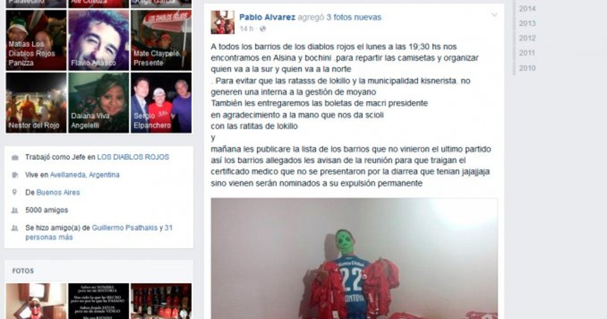 Bebote Álvarez y su barrabrava reparten boletas de Macri | 24con